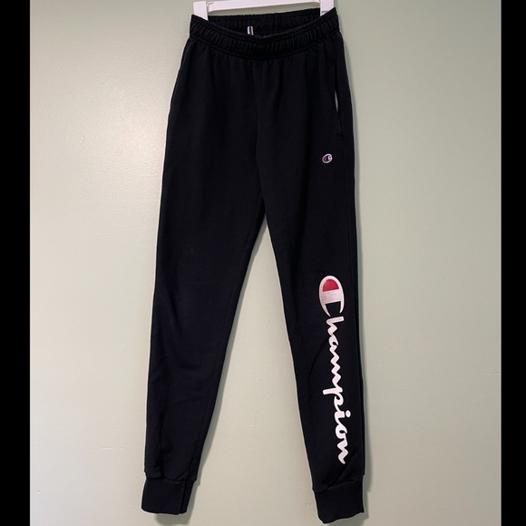 Champion | Pants | Mens Black Champion Clinched Jersey Pants | Poshmark